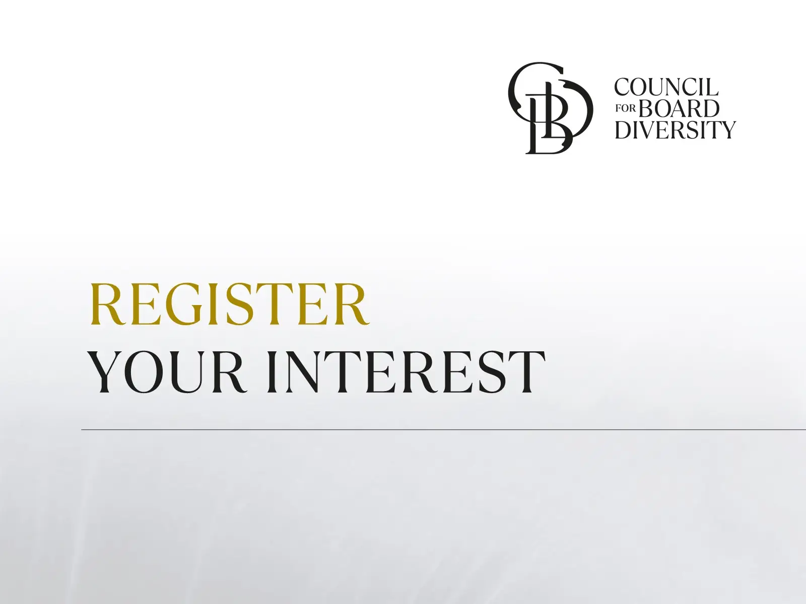 Register Your Interest - Council for Board Diversity