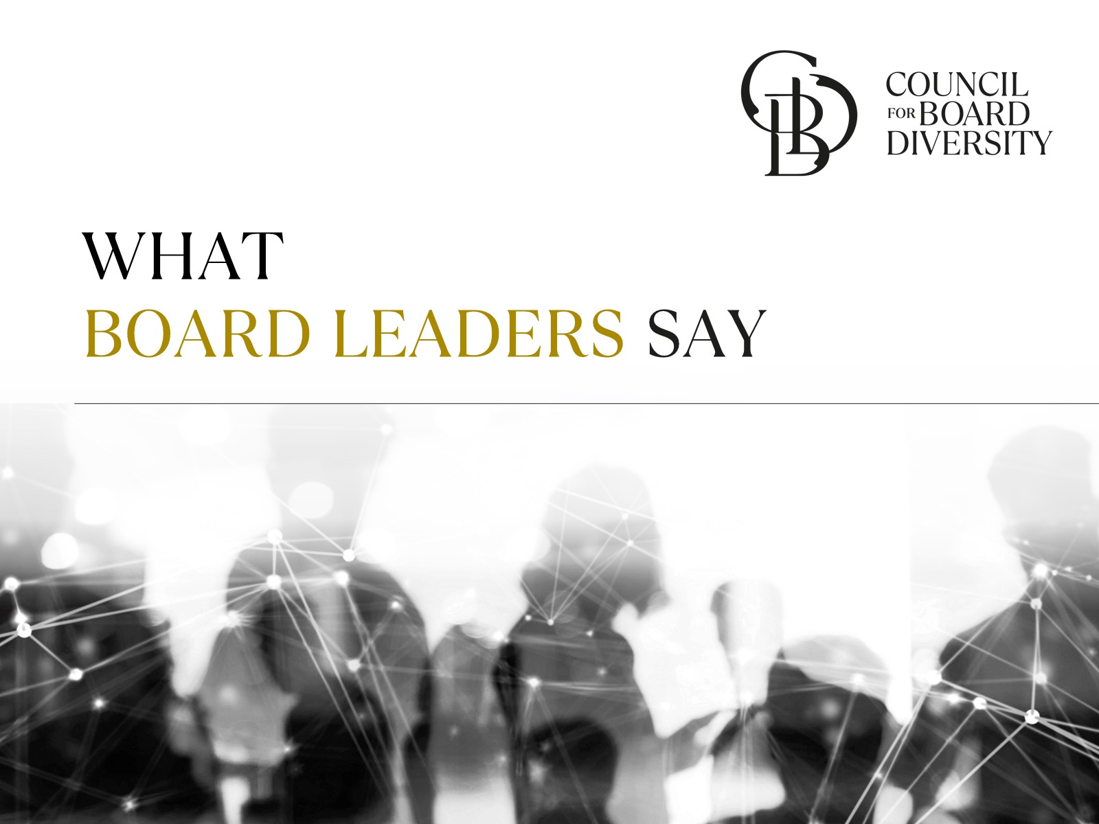 What Board Leaders Say - Council for Board Diversity